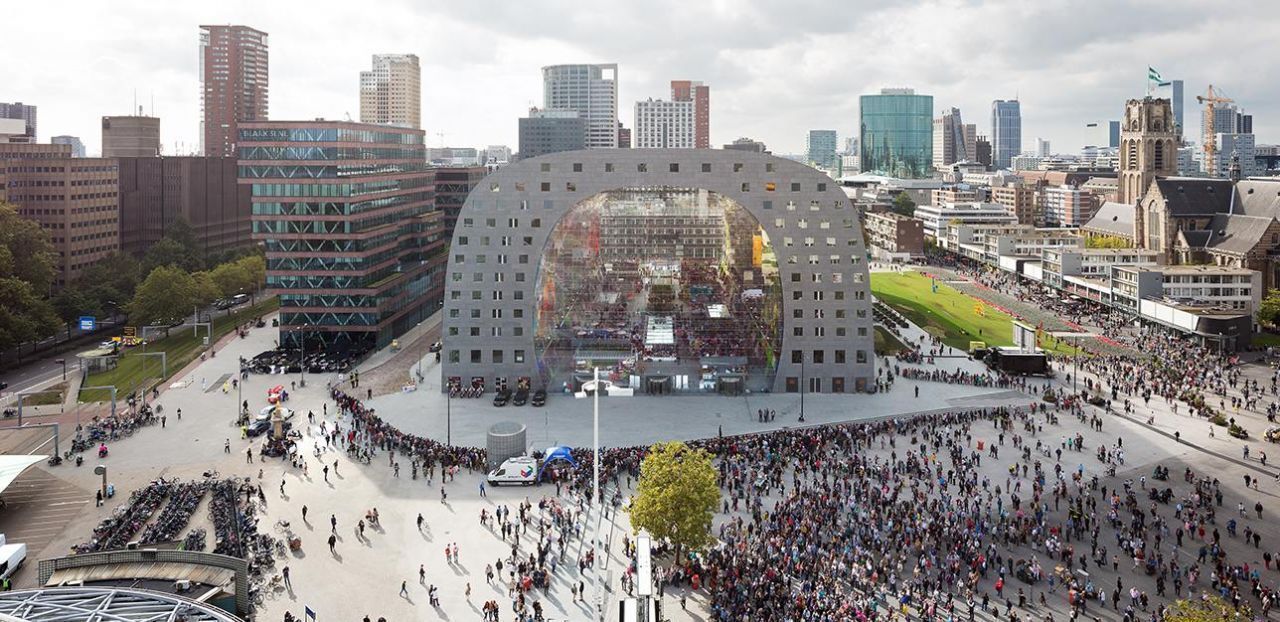 Kabelnetgevels Markthal Rotterdam